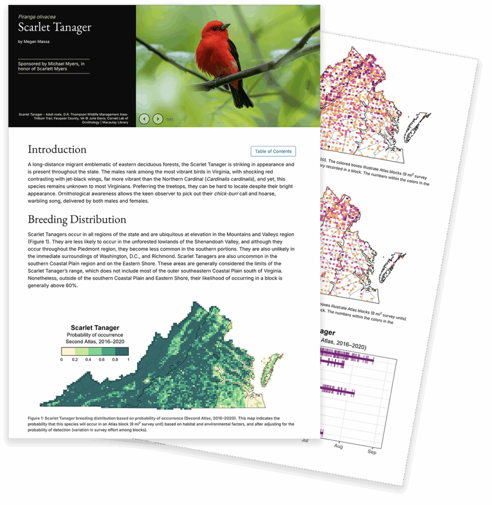 Virginia Bird Atlas – The distribution of breeding birds across Virginia